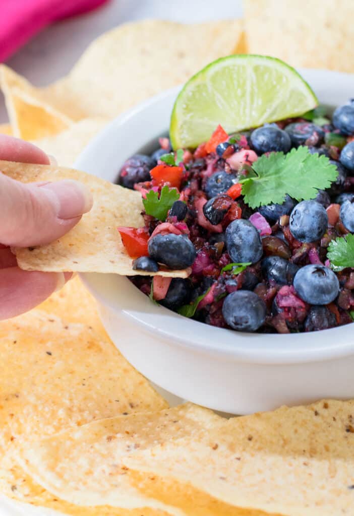 Fresh Blueberry Salsa (Sweet & Savory) - Cooking with Mamma C