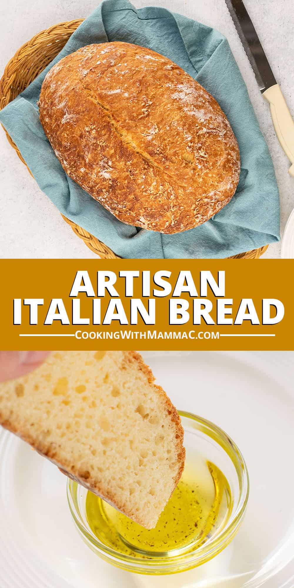 Artisan Italian Bread (Easy!) - Cooking with Mamma C